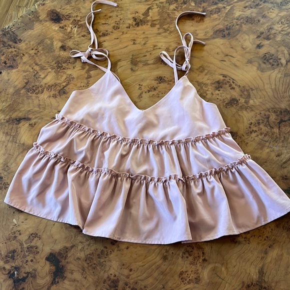 Peach Love California | Tops | Baby Doll Tank Top Flowing Pink Baby ...